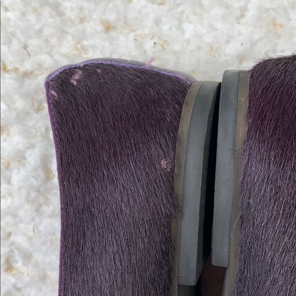 Lillybee | Shoes | Lillybee Dark Purple Calf Hair Flat Loafers 37 ...